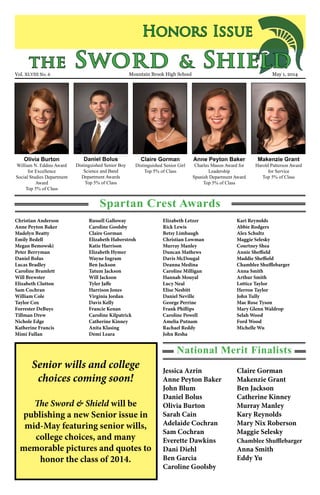 2013-14 Volume 6: April / Honors Issue | PDF