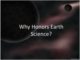 Honors Earth Science Introduction | PPT