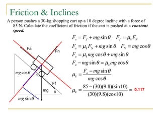 Honors physics -_friction_inclines | PPT