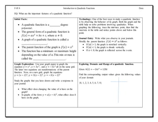 Honor's portfolio graphic organizer | DOCX | Science