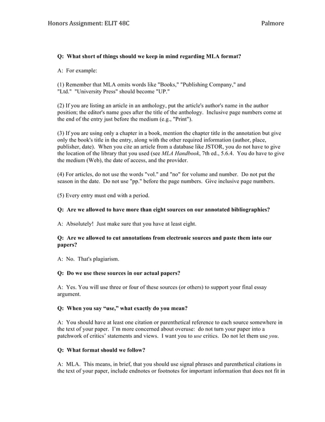 Honors student assignment | PDF