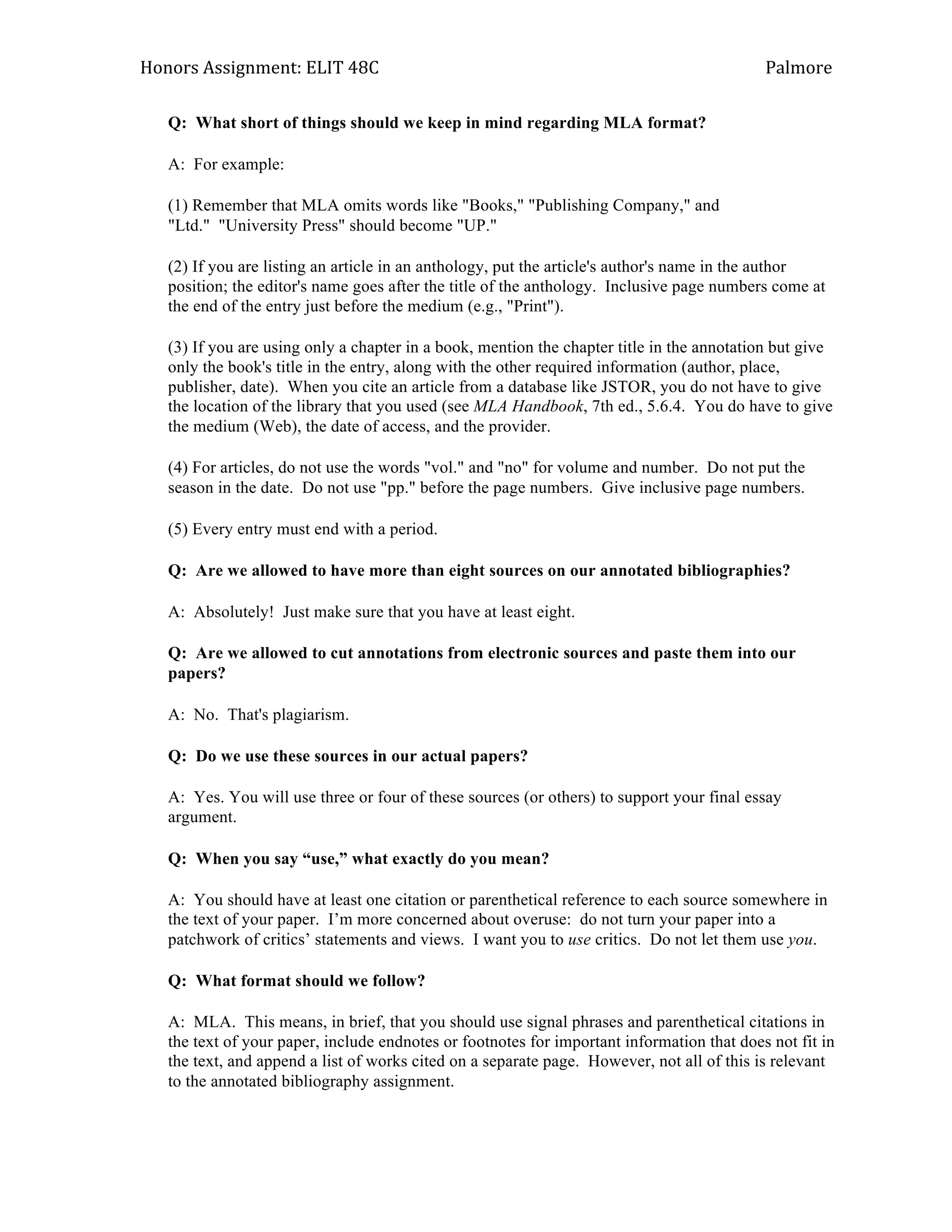 Honors student assignment | PDF