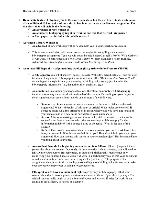 Honors student assignment | PDF