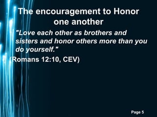 Honor the Key to Healthy Relationships | PPT | Christianity | Religion ...