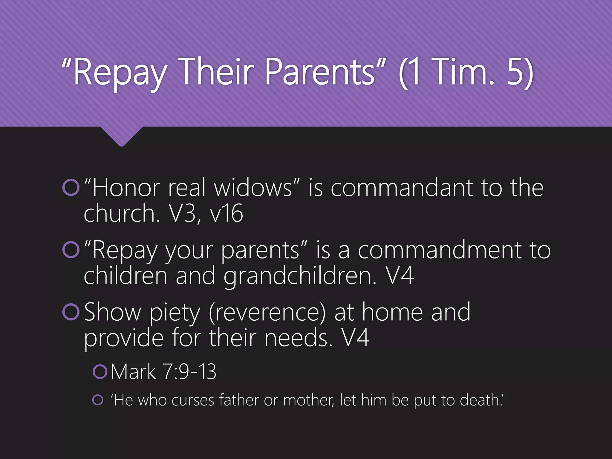 Honor Your Father and Mother | PPTX