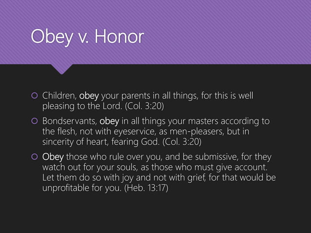 Honor Your Father and Mother | PPTX | Christianity | Religion ...