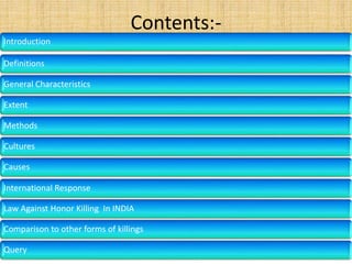 Honor killing | PPTX