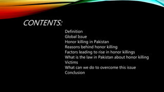 Honour killing | PPTX