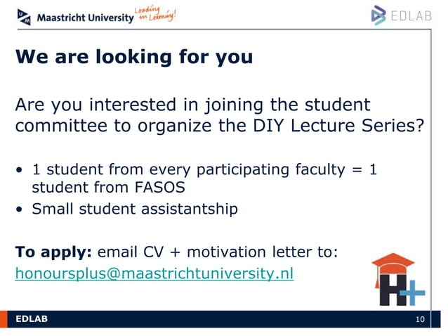 Honours+ Programme Information | PPT