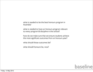 Honours presentation Version 1 | PDF
