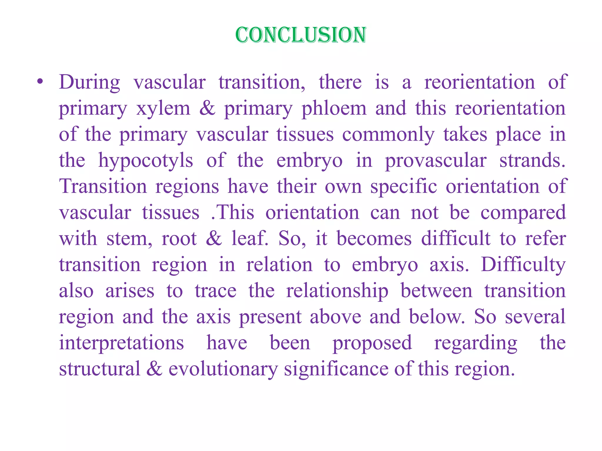 Root Stem Transition in Plant Body | PDF