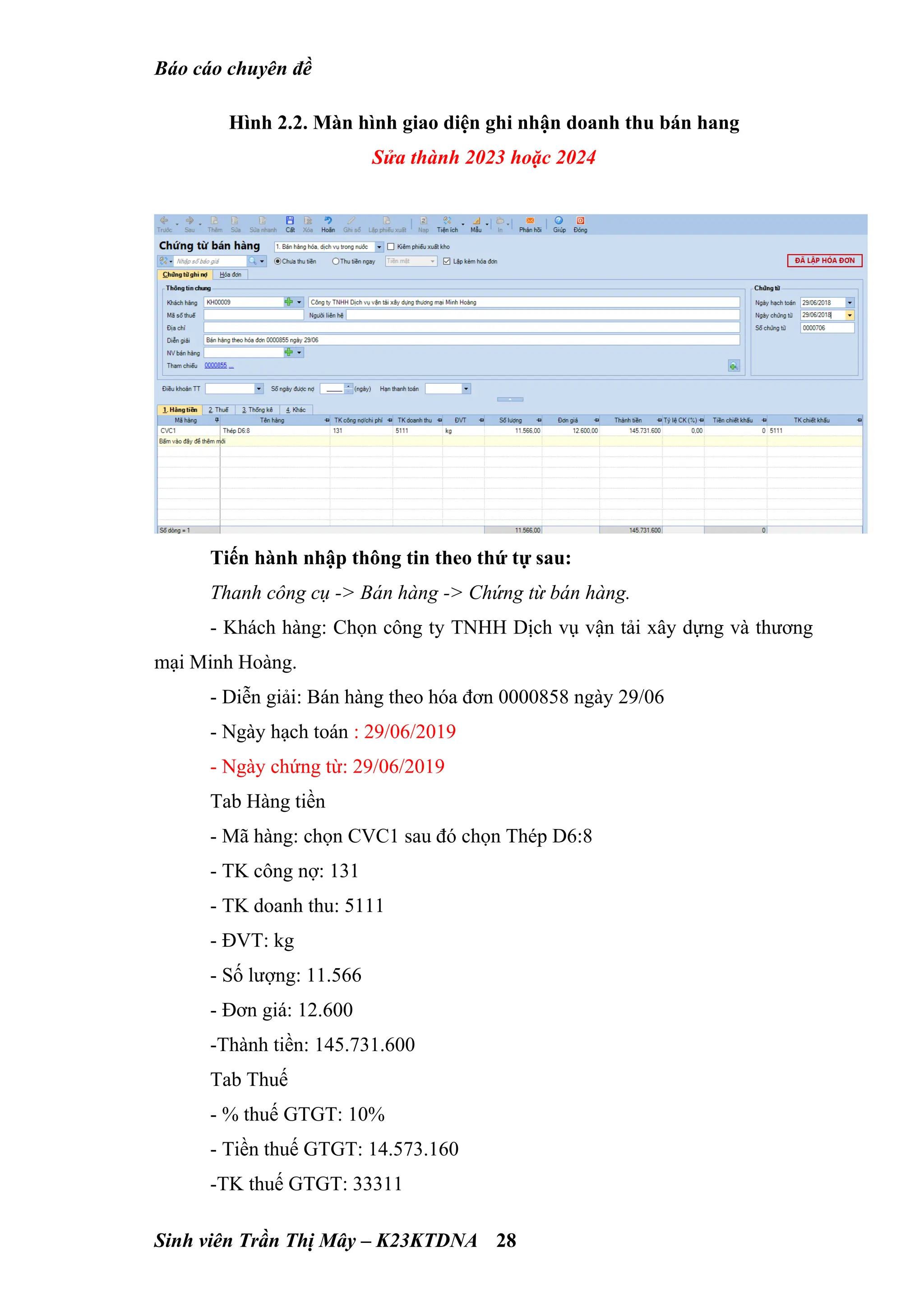 HOÀN THIỆN KẾ TOÁN BÁN HÀNG VÀ XÁC ĐỊNH KẾT QUẢ BÁN HÀNG TẠI CÔNG TY TNHH THƯƠNG MẠI VŨ | DOCX