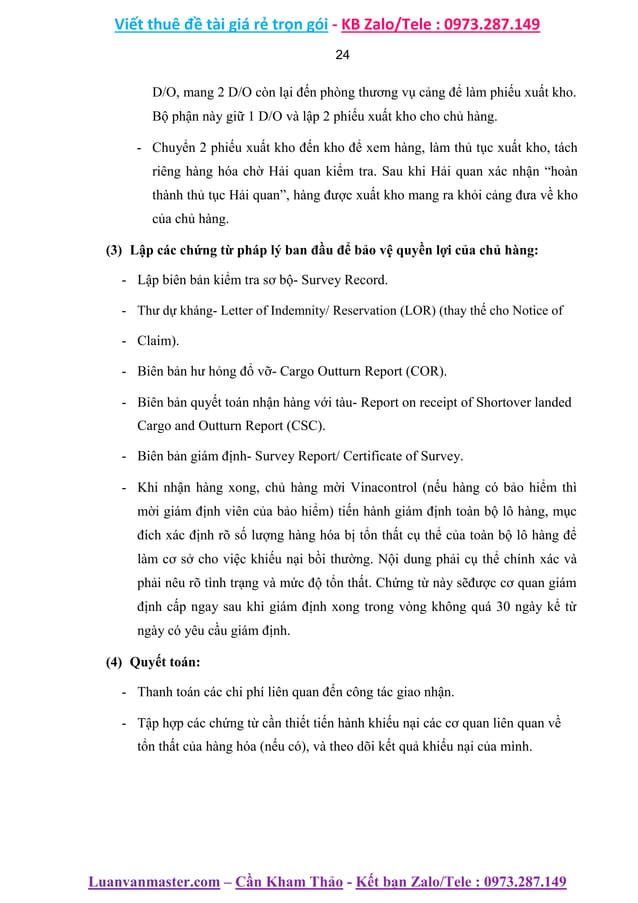 Hoàn thiện quy trình giao nhận hàng hóa nhập khẩu bằng đường biển của ...