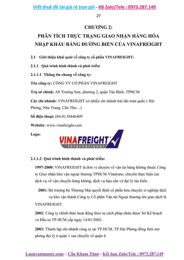 Hoàn thiện quy trình giao nhận hàng hóa nhập khẩu bằng đường biển của ...