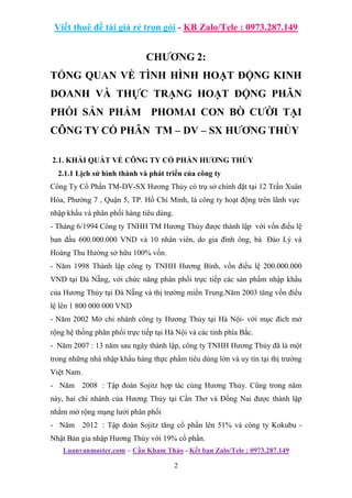 Hoàn thiện và phát triển hệ thống mạng lưới phân phối sản phẩm phomai con bò cười của công ty.doc