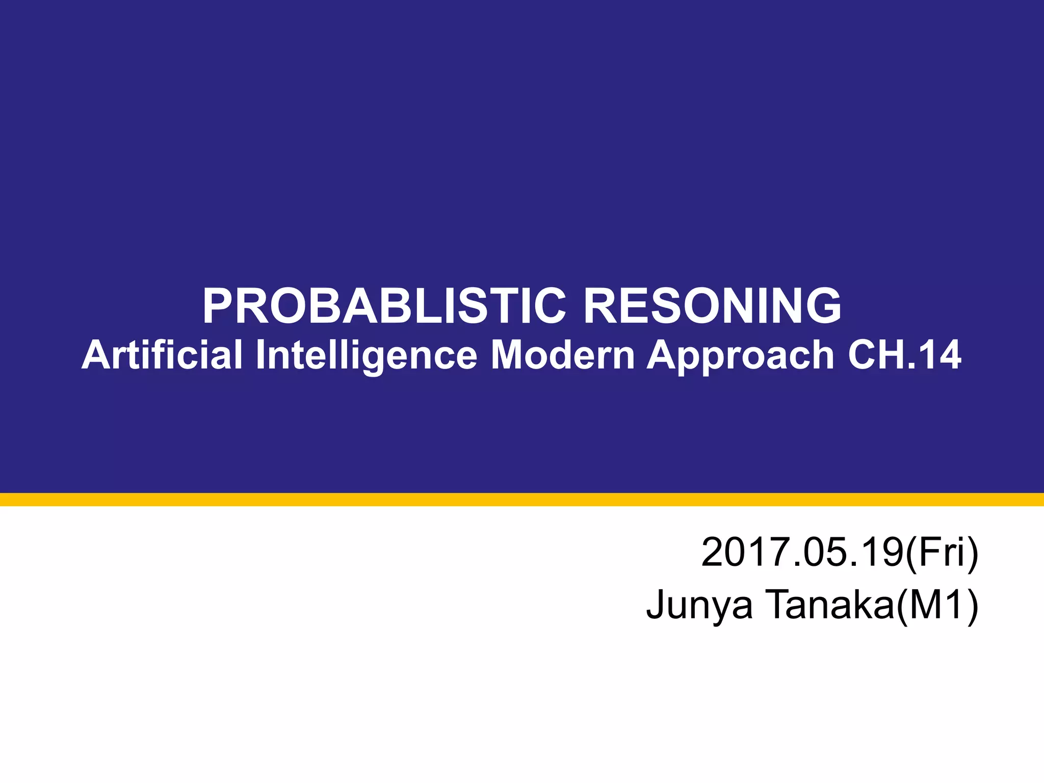 Probabilistic Reasoning | PPTX