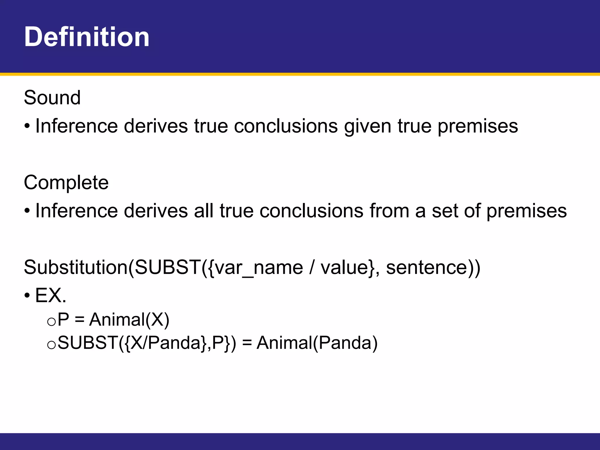 Inference in First-Order Logic | PPTX