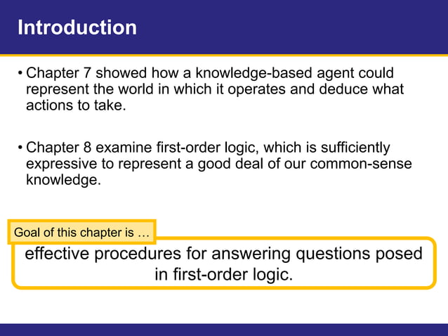 Inference in First-Order Logic | PPTX