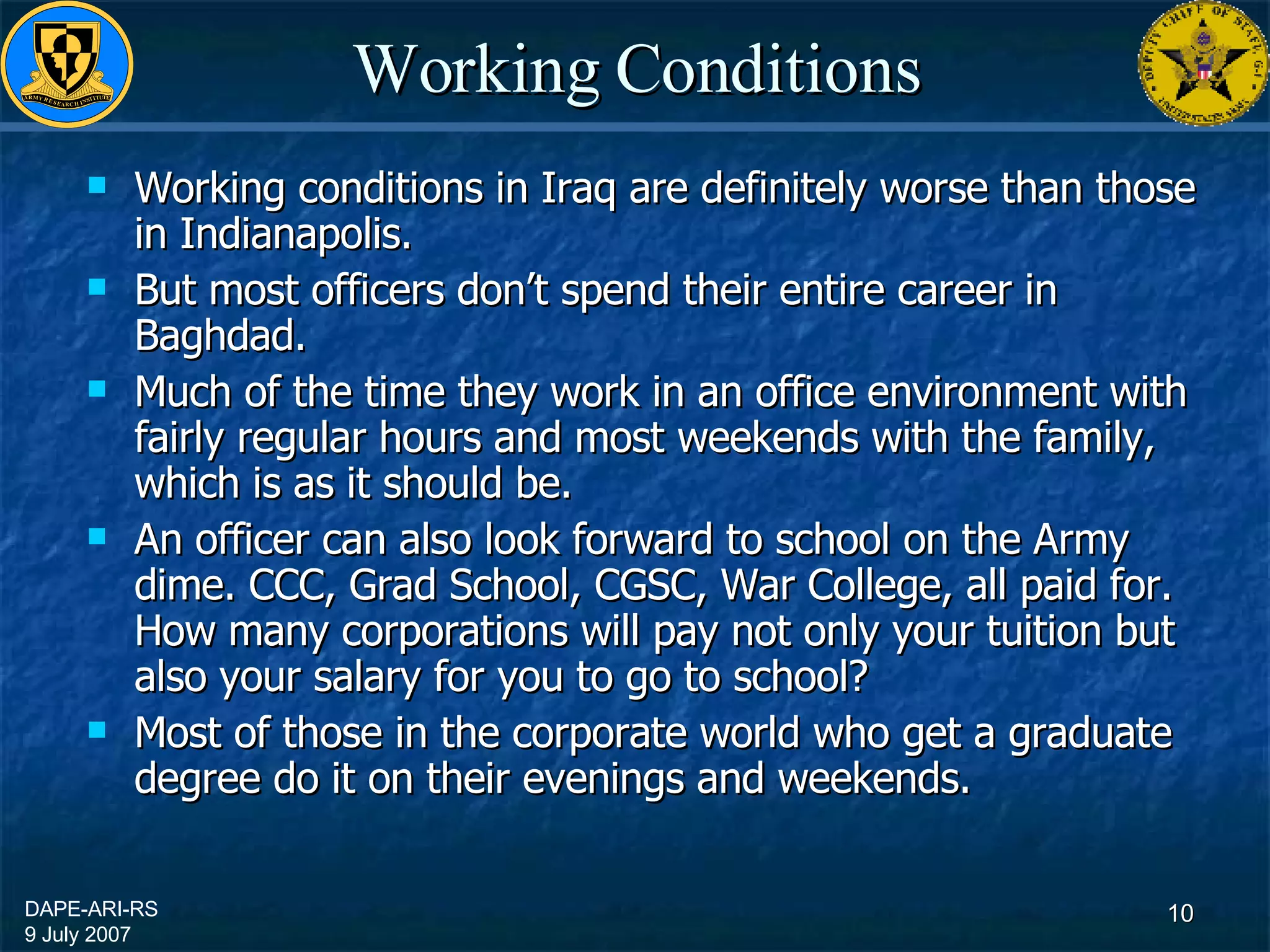 Hooah Army Officers Corporate America Primer | PPT