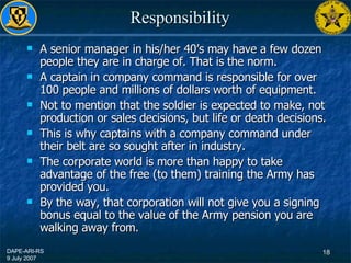Hooah Army Officers Corporate America Primer | PPT