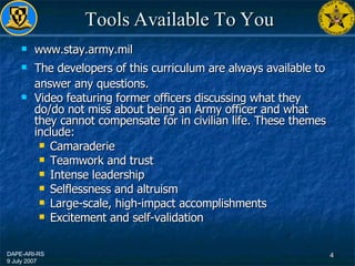 Hooah Army Officers Corporate America Primer | PPT | Defense Industry ...