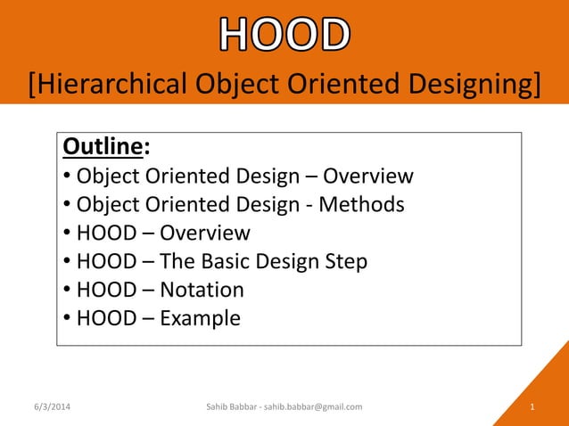 Hierarchical Object Oriented Design | PPT