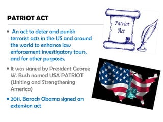 PATRIOT ACT: MICHELLE, XIMENA, DIEGO AND PABLO | PPT