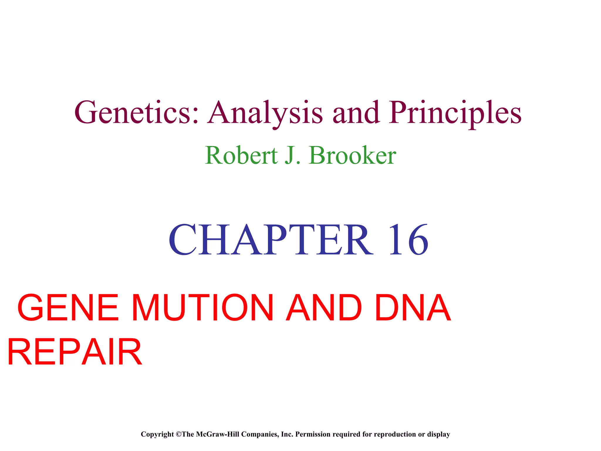 Hoofdstuk 16-mutations-dna repair | PPT