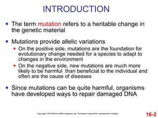 Hoofdstuk 16-mutations-dna repair | PPT