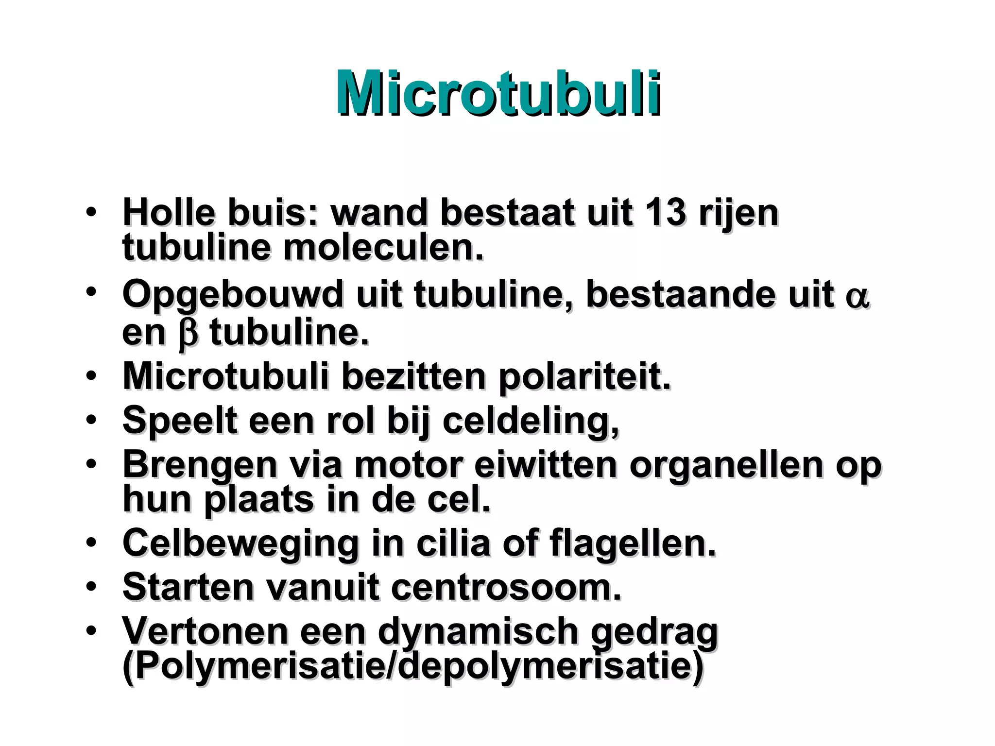 Hoofdstuk 6 cytoskelet | PPT