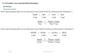 Hoofdstuk 1 - concentraties - deel ii | PPTX