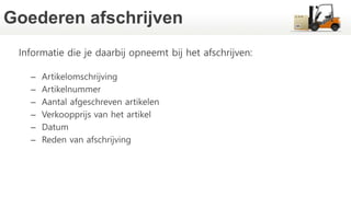 Hoofdstuk 4 goederenontvangst | PPTX