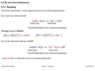 Zuur-base titraties - Deel I | PPT