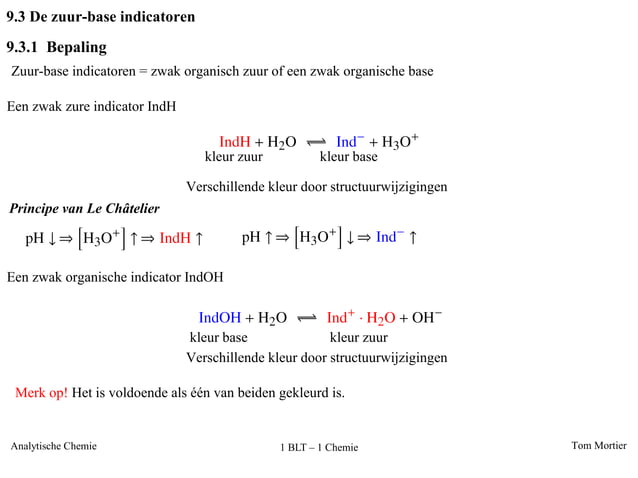 Zuur-base titraties - Deel I | PPT