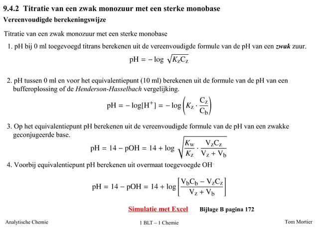 Zuur-base titraties - Deel I | PPT