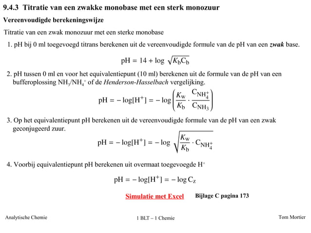 Zuur-base titraties - Deel I | PPT