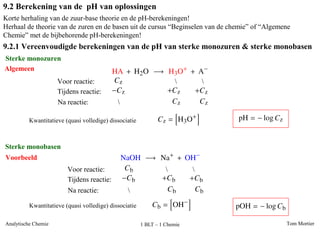 Zuur-base titraties - Deel I | PPT