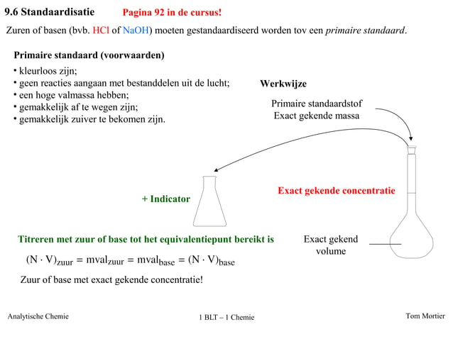 Zuur-base titraties - Deel I | PPT