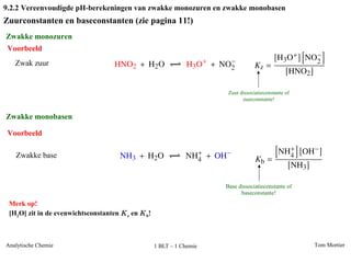 Zuur-base titraties - Deel I | PPT
