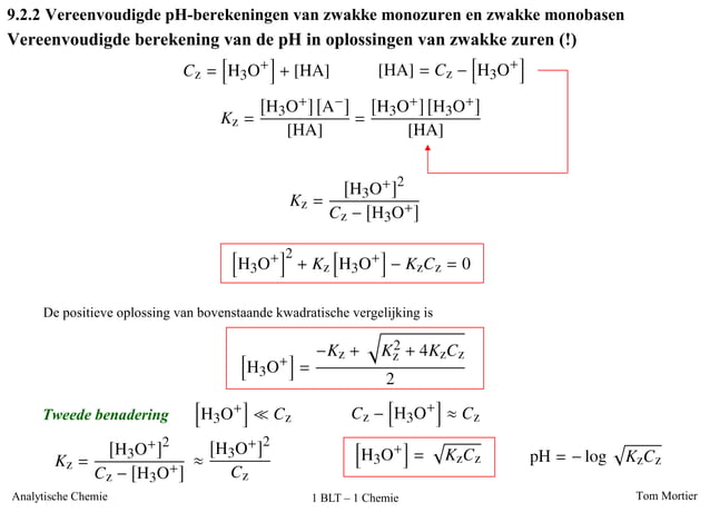 Zuur-base titraties - Deel I | PPT