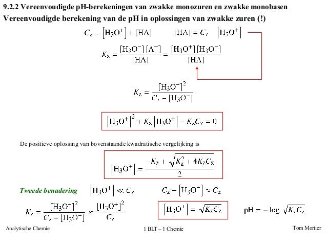 Zuur-base titraties - Deel I