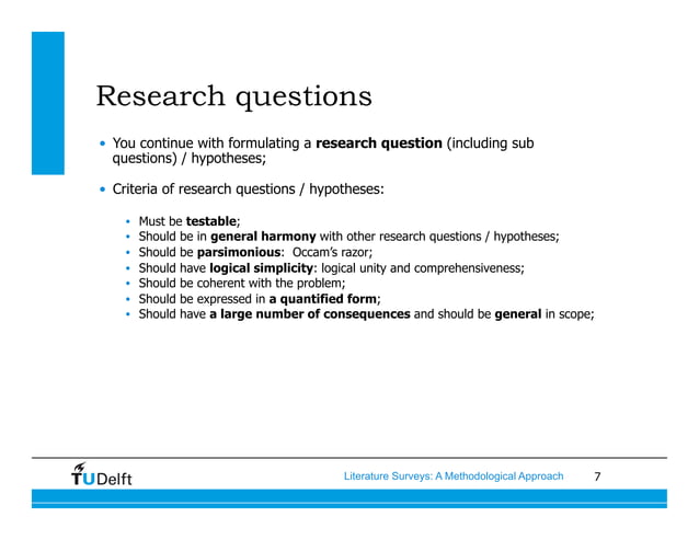 Literature Surveys: A Methodological Approach