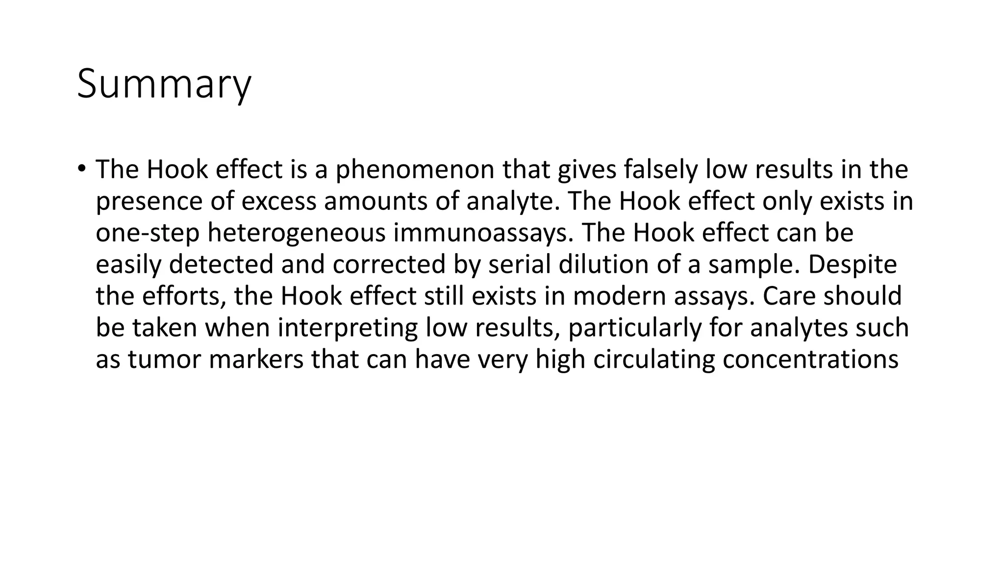 Hook effect | PPTX | Chemistry | Science