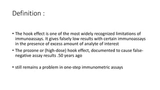 Hook effect | PPTX | Chemistry | Science