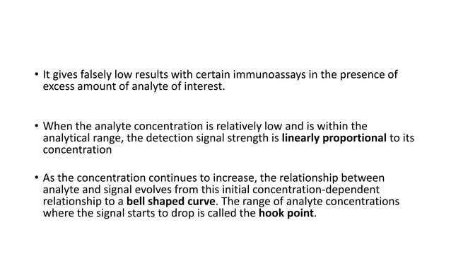 Hook effect | PPTX | Chemistry | Science