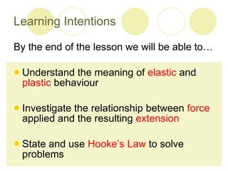 Hooke's law and Moments | PPT