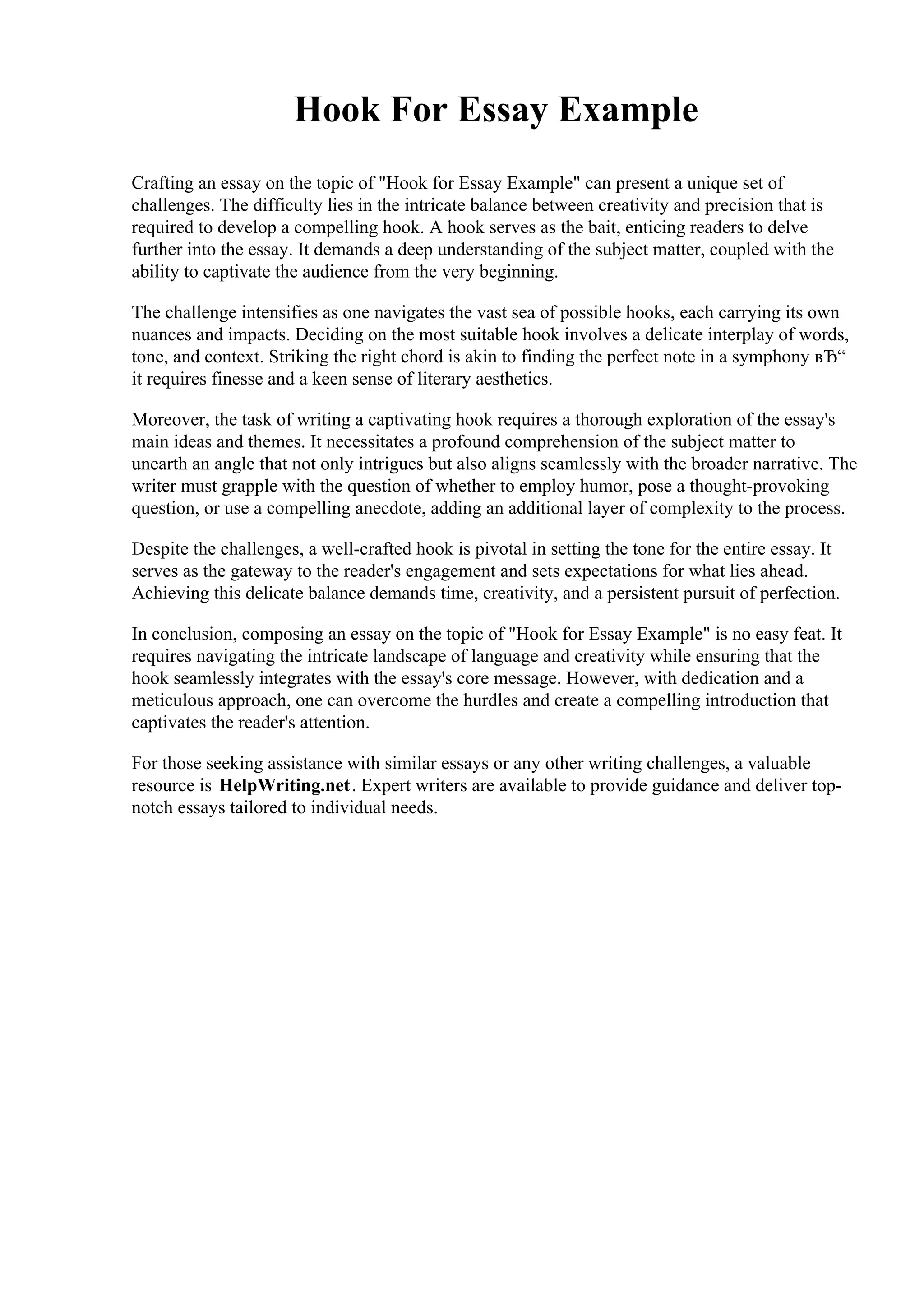 Hook For Essay Example.pdf