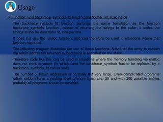 Hooking signals and dumping the callstack | PPT