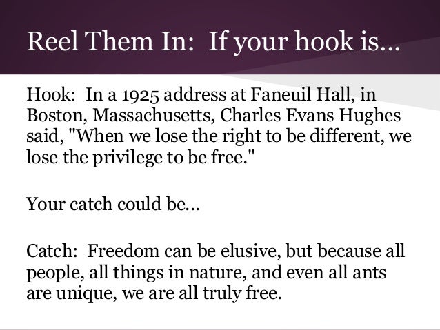 Hook, topic sentences, & catch