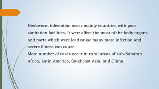 Slide to define about Hookworm infestation | PDF